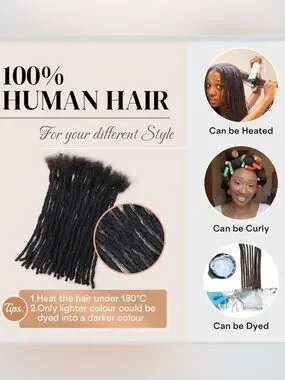 Siphis | Hair | 8 7stands 04cm Interlocking Loc Extensions Human Hair ...